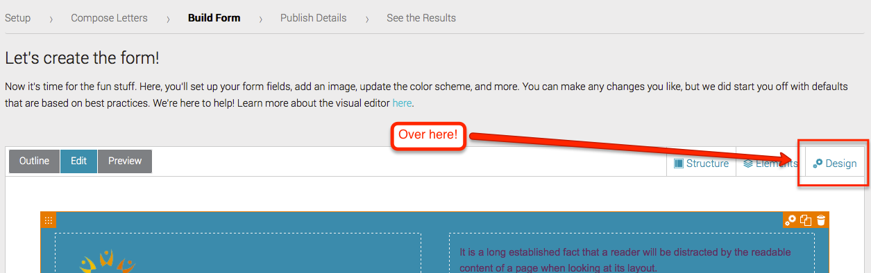Visual Editor for Activities and Messages – Salsa Help Center